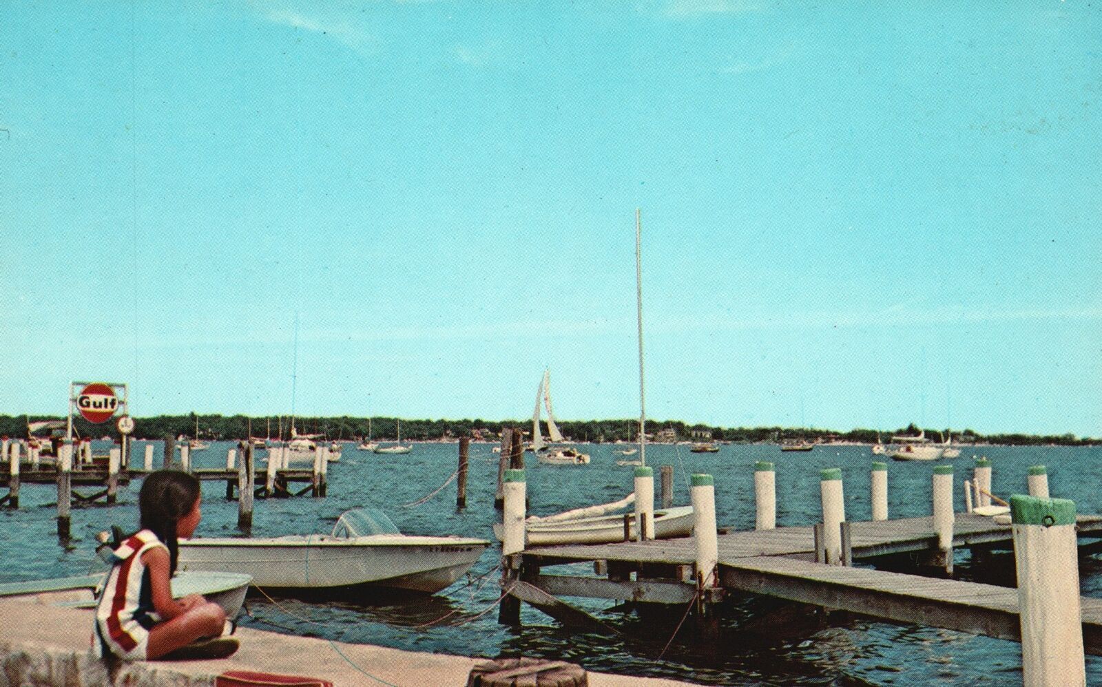 Postcard Gulnare Boat Watching in Southern New England Book and Tackle ...