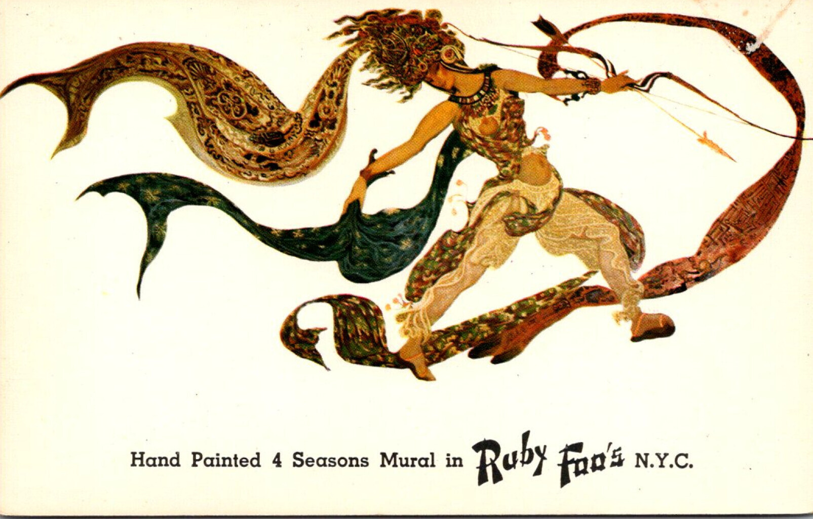 New York City Ruby Foo's Chinese Restaurant Hand Painted 4 Seasons ...