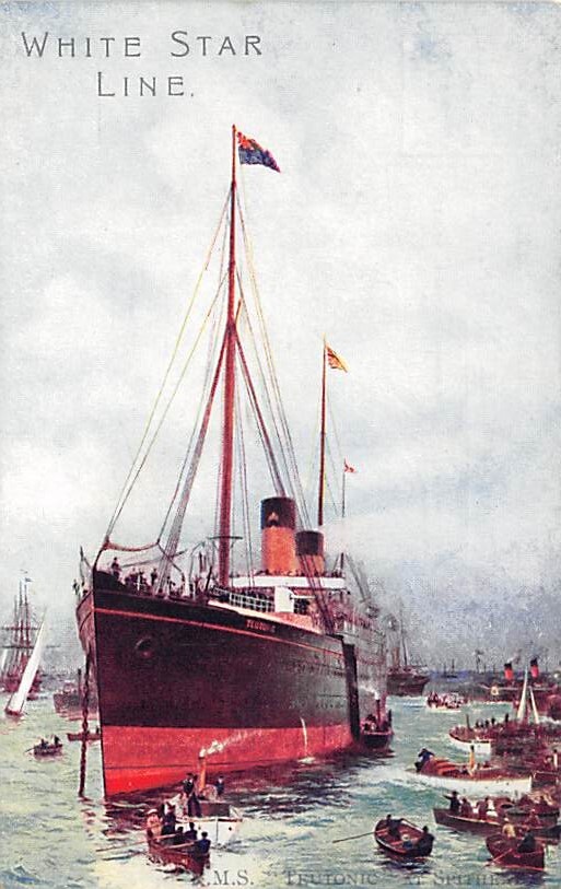 SS Teutonic White Star Line Unused | Topics - Other, Postcard / HipPostcard