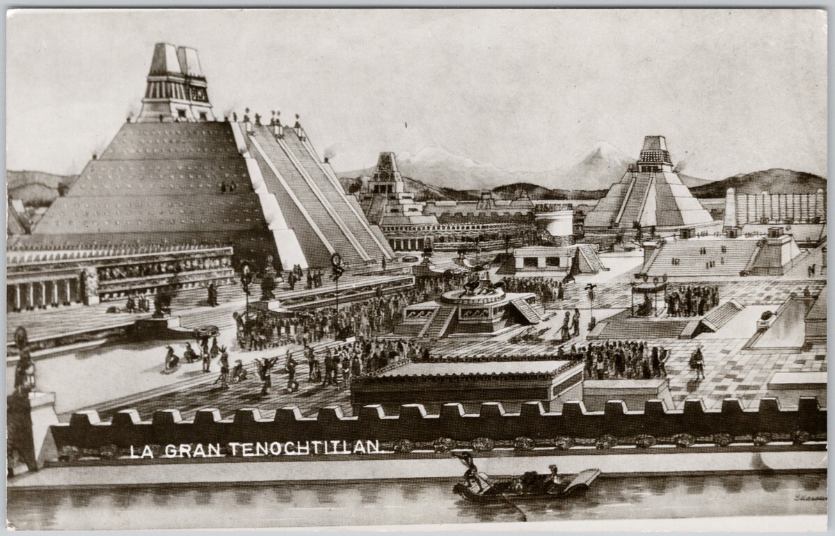La Gran Tenochtitlan Ancient Aztec City Reconstruction Mexico RPPC ...