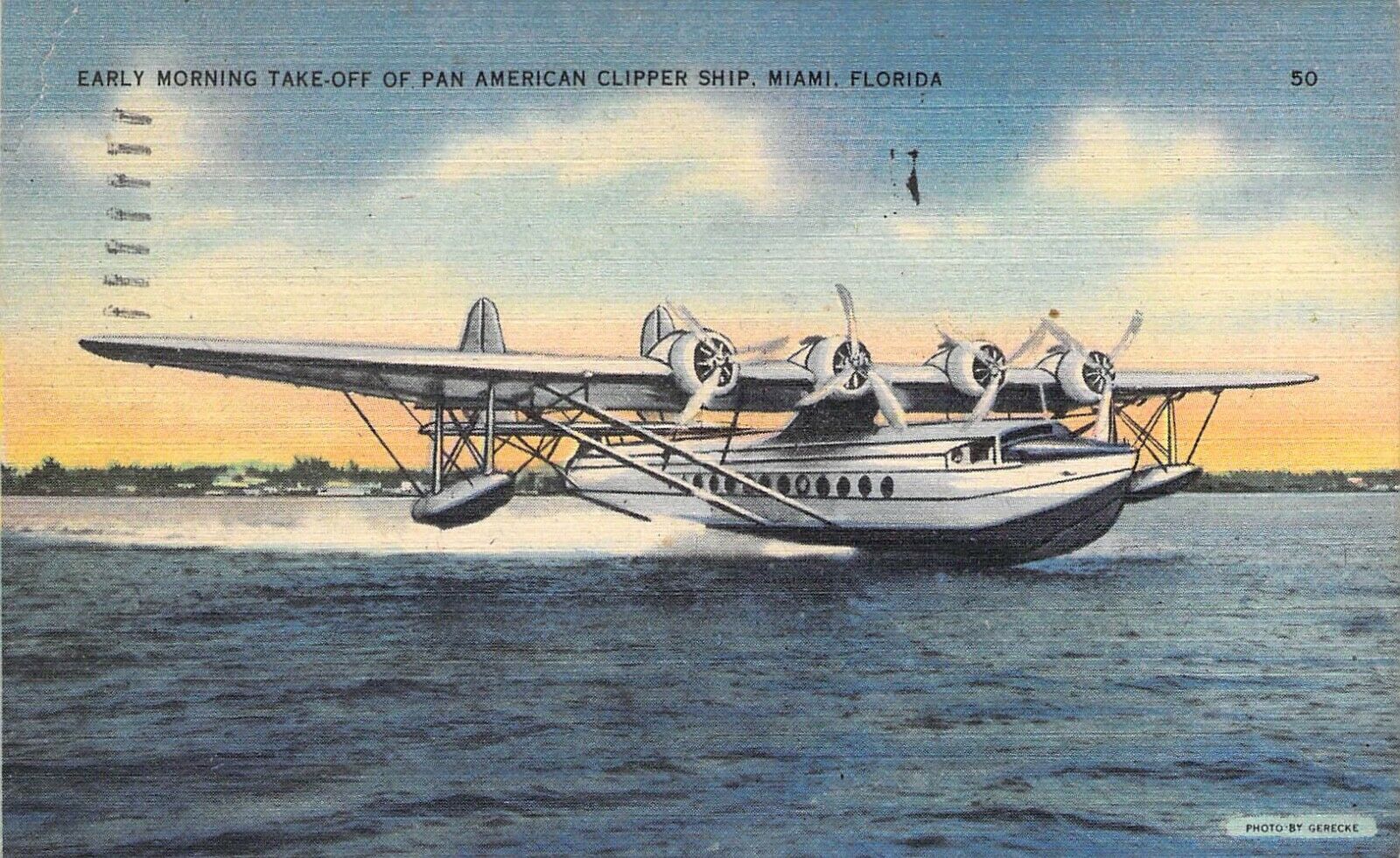 Linen Era,Pan American Clipper,Worlds Largest,Miami, Florida, Msg, Old ...