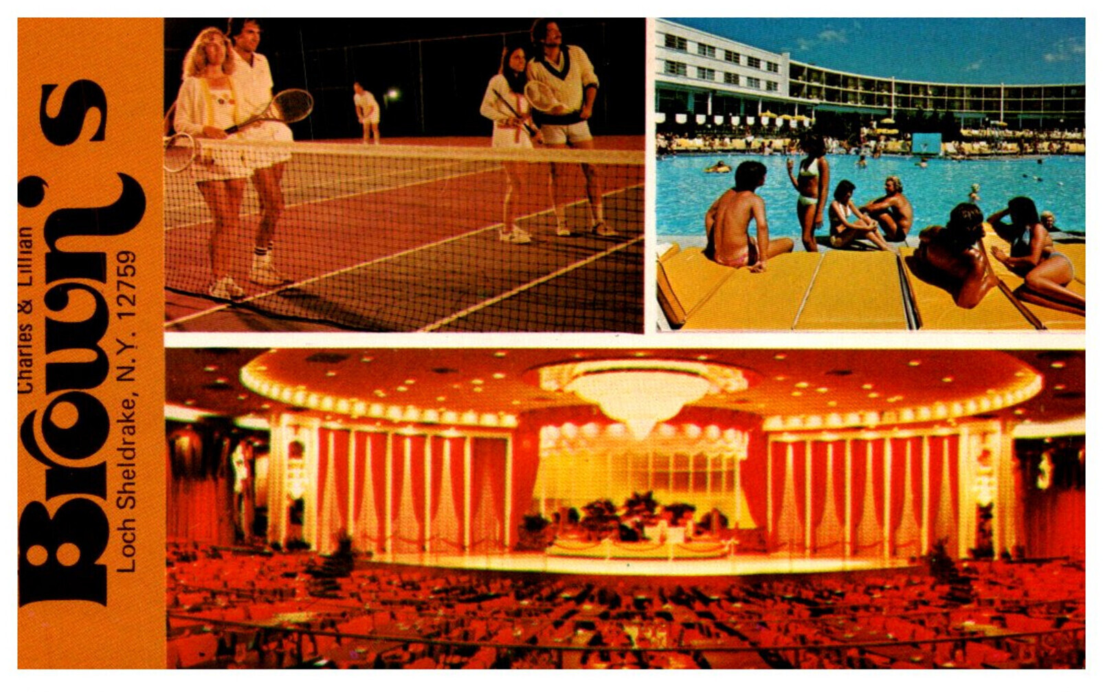 New York Loch Sheldrake Charles and Lillian Brown's Hotel , Multi-view ...