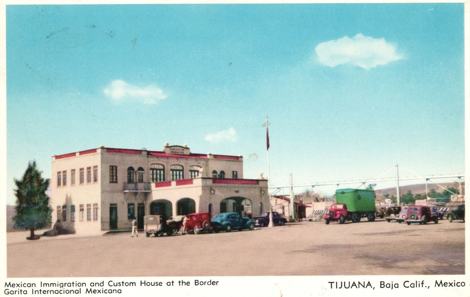 Vintage Postcard Mexican Immigration & Custom House of the Border ...