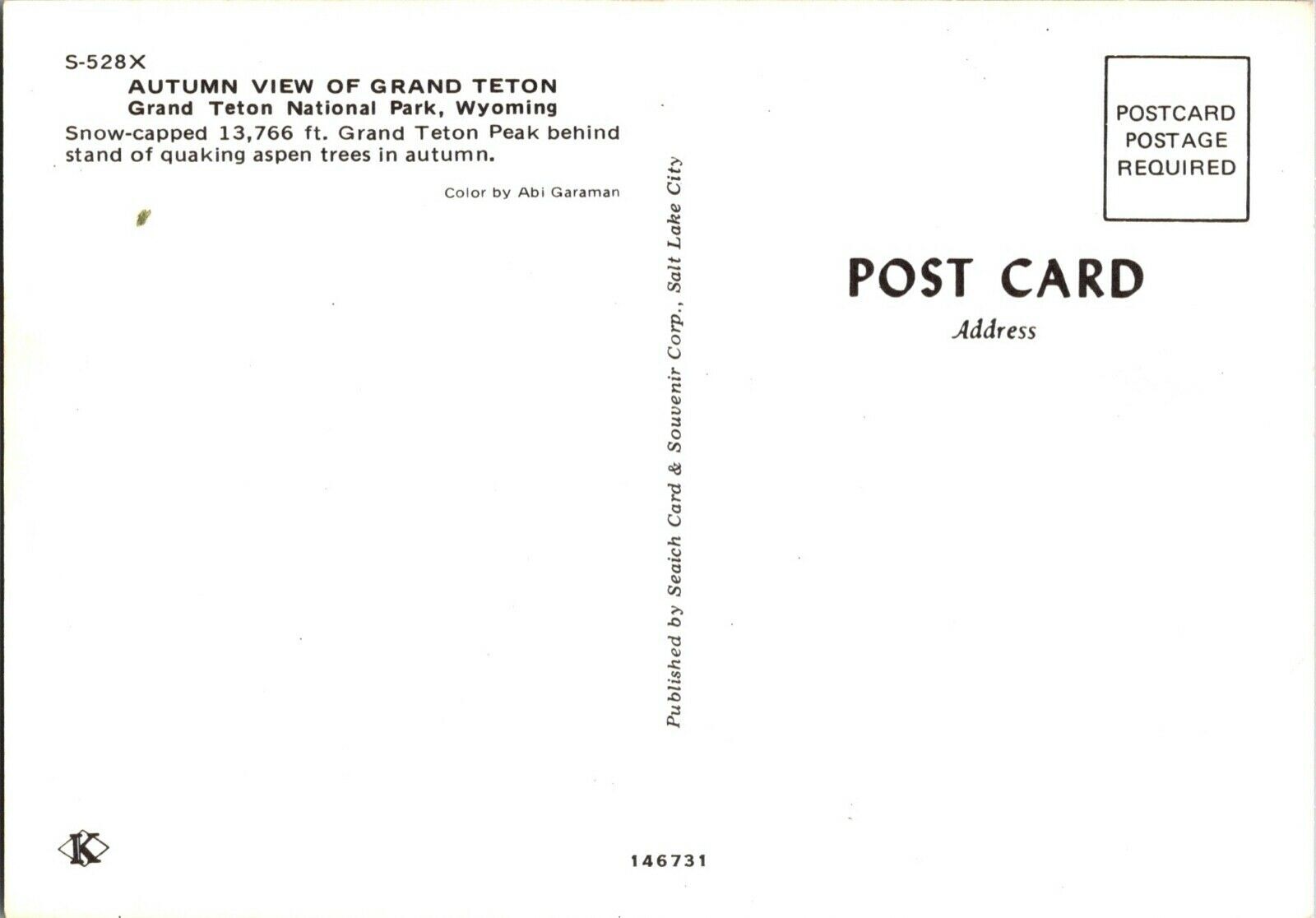 Vintage Wyoming Postcard, Yellowstone. pb25 | United States - Wyoming ...