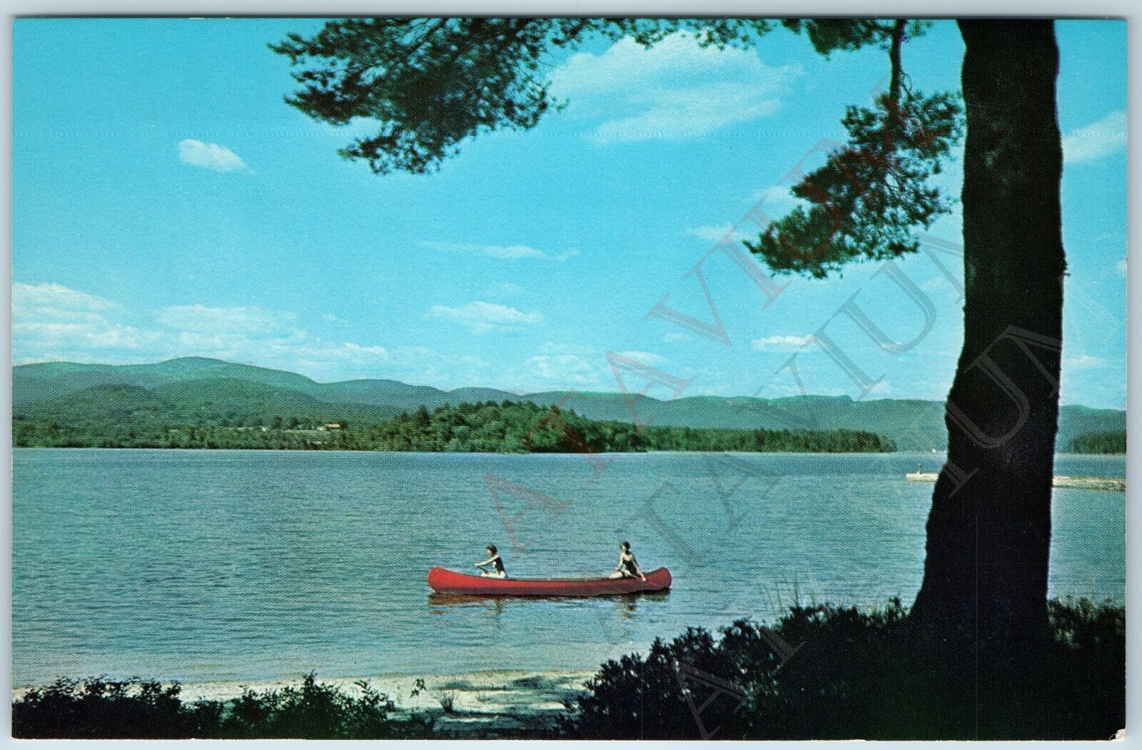 c1960s Center Lovell, ME Lake Kezar Chrome Photo George French Mike ...