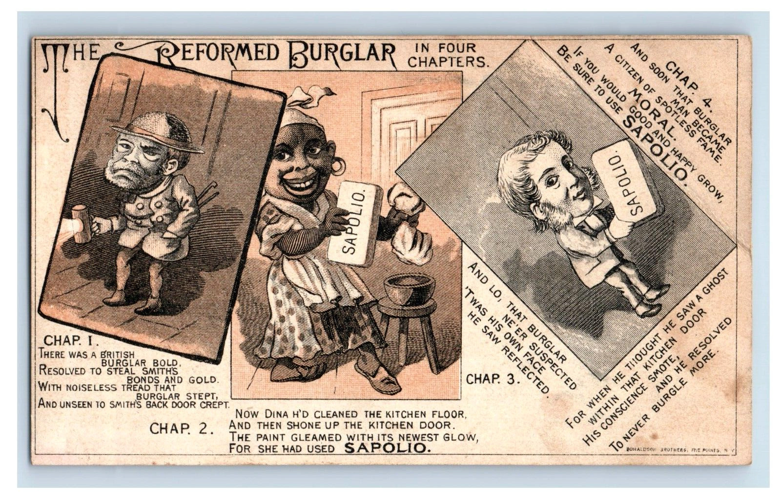 1880s Sapolio Metamorphic Comical Reformed Burglar Dina Ghost F49 ...