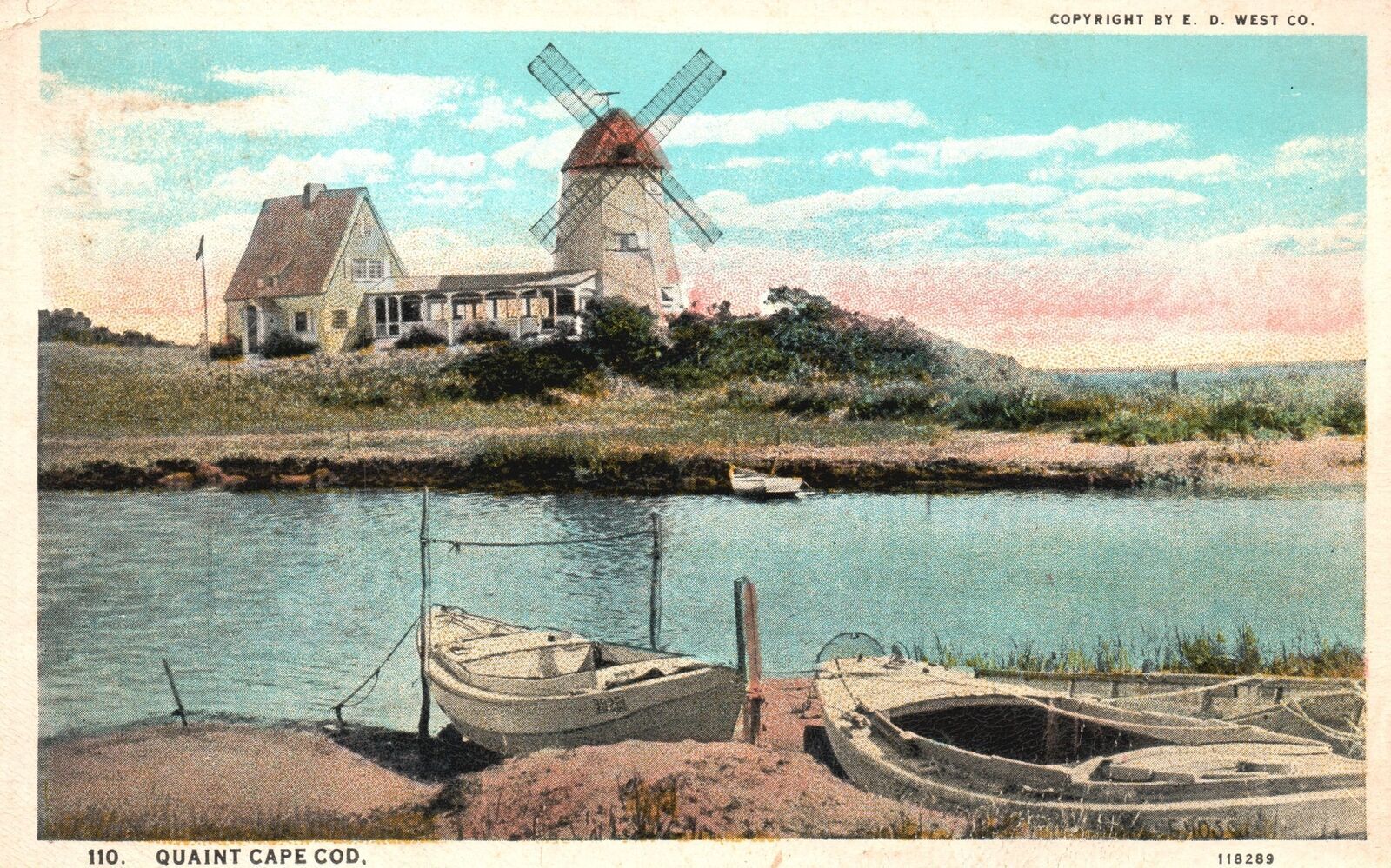 Vintage Postcard 1928 Quaint Scene on Herring River Cape Cod ...