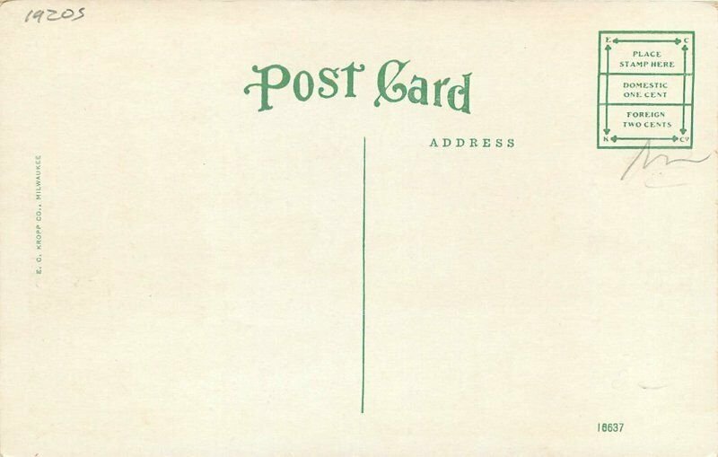 Arlington Hotel roadside Santa Barbara California Kropp 1920s Postcard ...