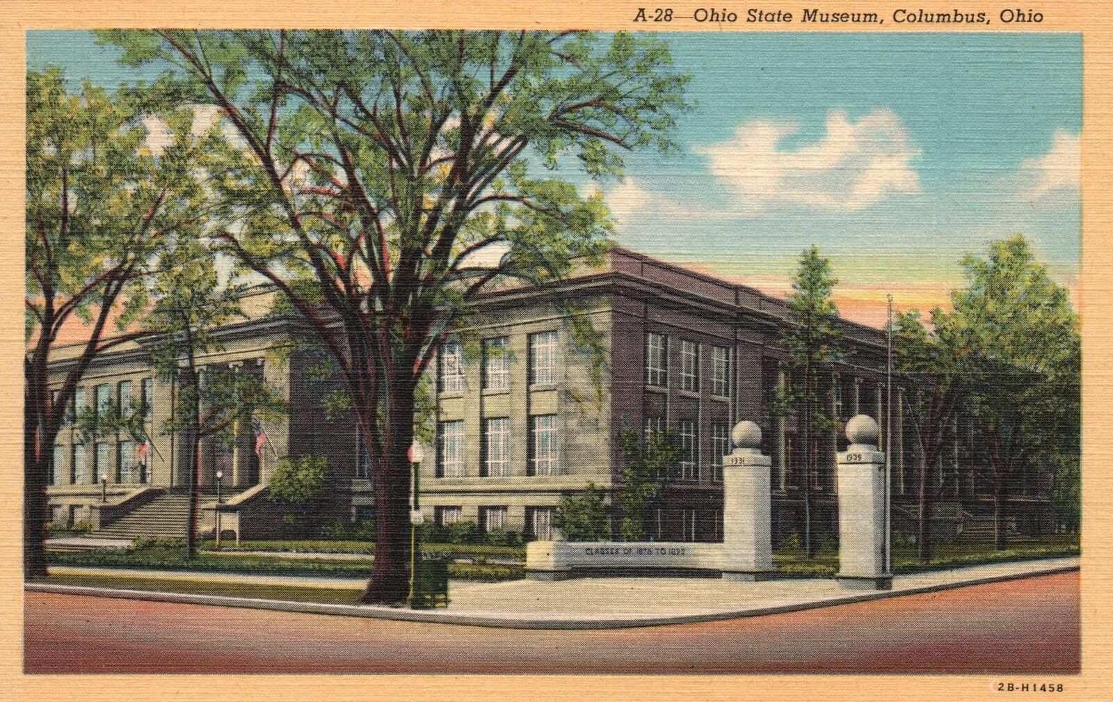 Vintage Postcard 1920's View of The Ohio State Museum Building Columbus ...