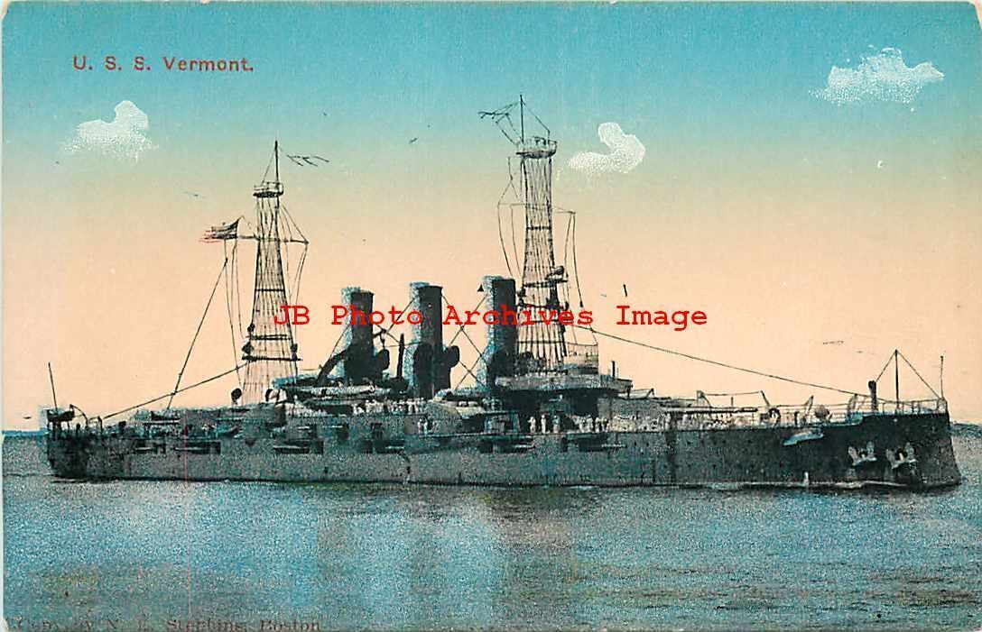US Navy, Battleship USS Vermont, M.L. Metrochrom | United States ...