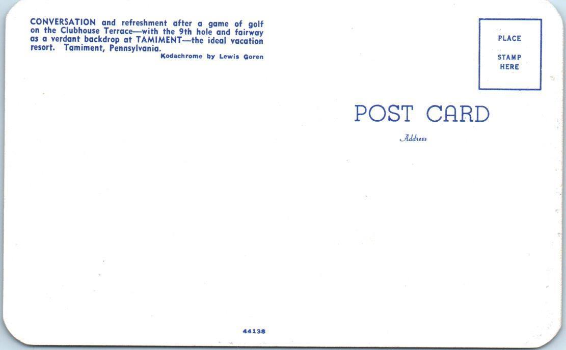 TAMIMENT, Pennsylvania PA TAMIMENT RESORT GOLF Clubhouse Terrace ...