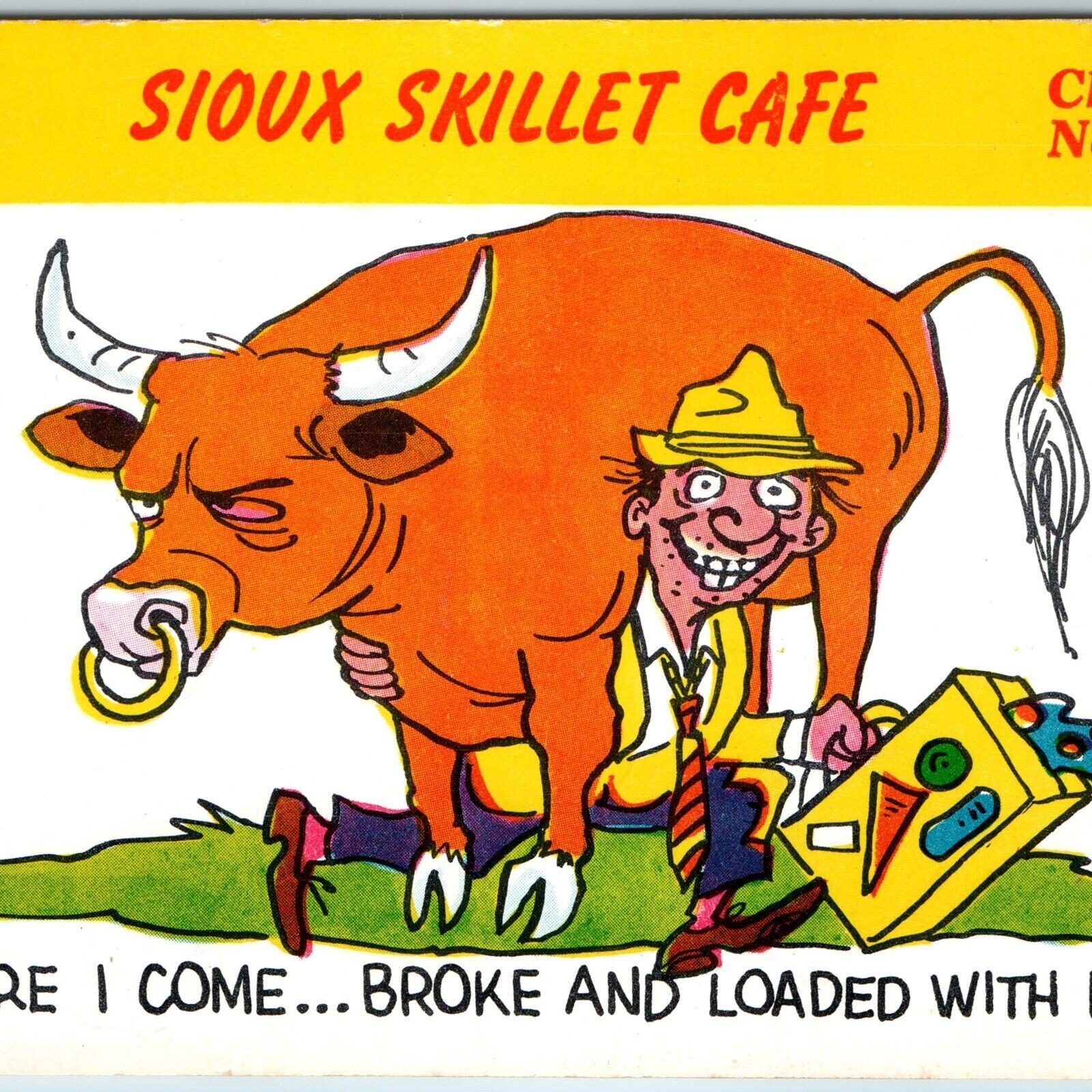 c1960s Chadron, Neb Hello from Sioux Skillet Cafe Restaurant ...