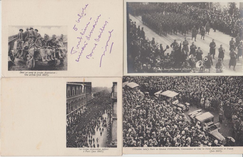 US MILITARY AMERICANS IN EUROPE WW1 40 Vintage POSTCARDS Mostly pre ...