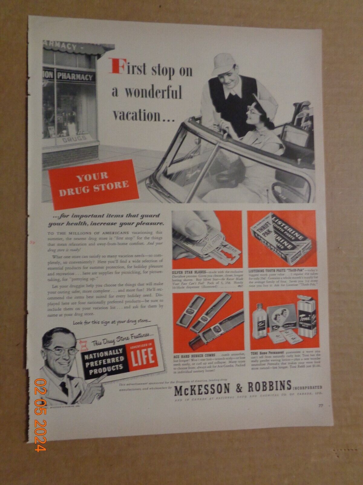 Vintage Print Ad -1951 for McKesson & Robbins and Sea Molds Swimsuits ...