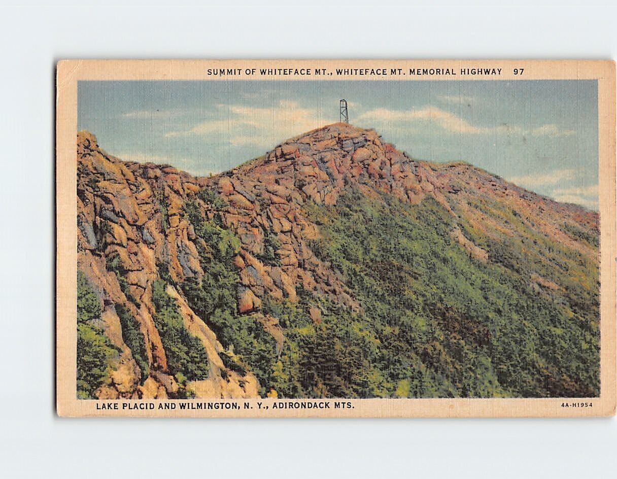 Postcard Summit of Whiteface Mountain Whiteface Mt. Memorial Highway NY ...