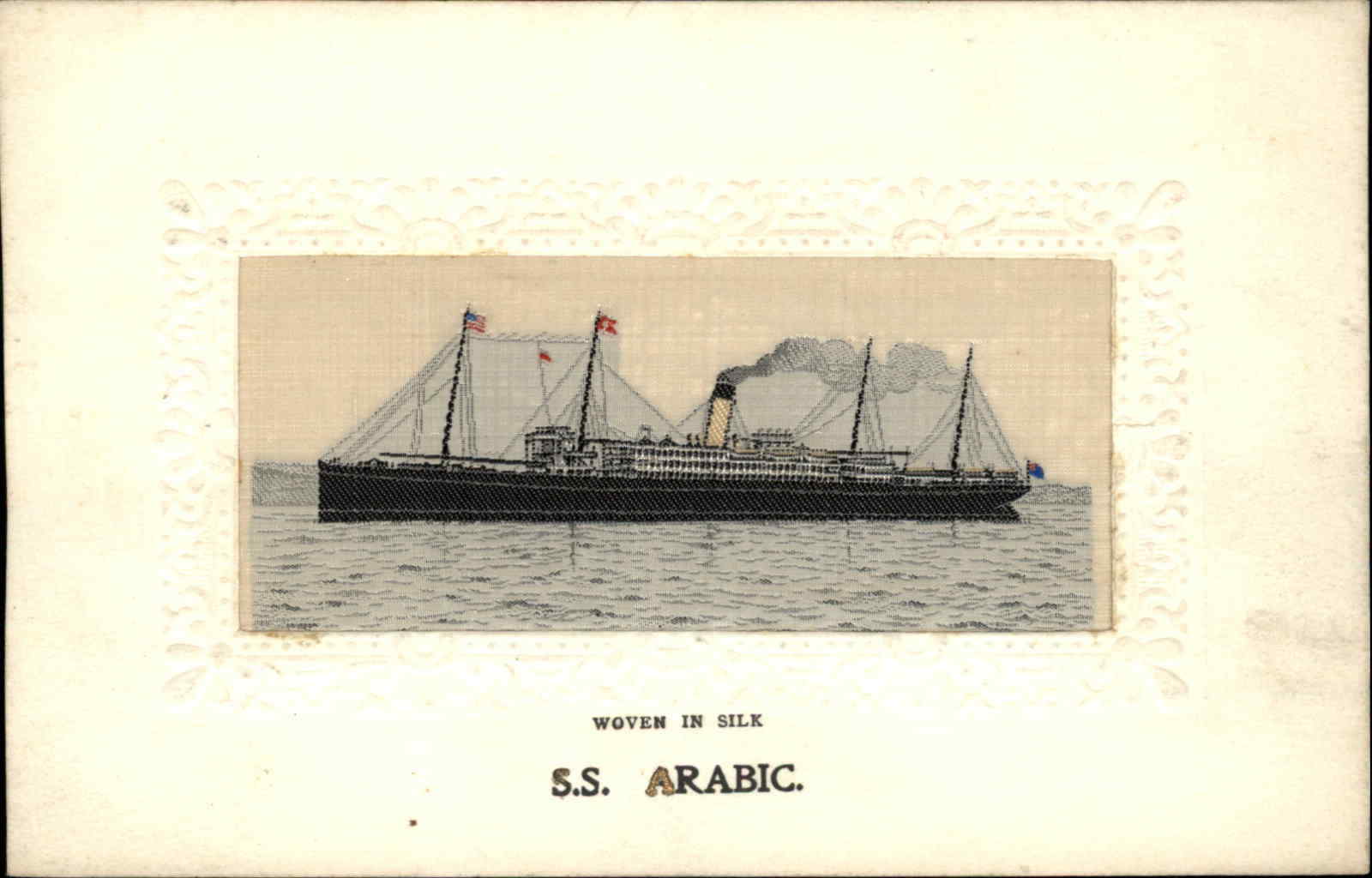 Steamship Ocean Liner SS ARABIC Womven in Silk c1910 Postcard | Other ...