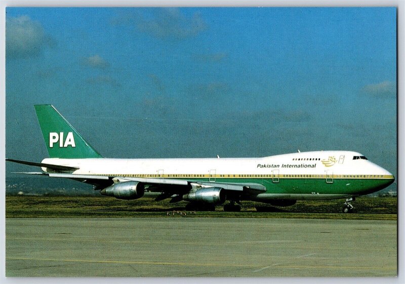 Airplane Postcard PIA Pakistan International Airlines Boeing 747 BO3 ...