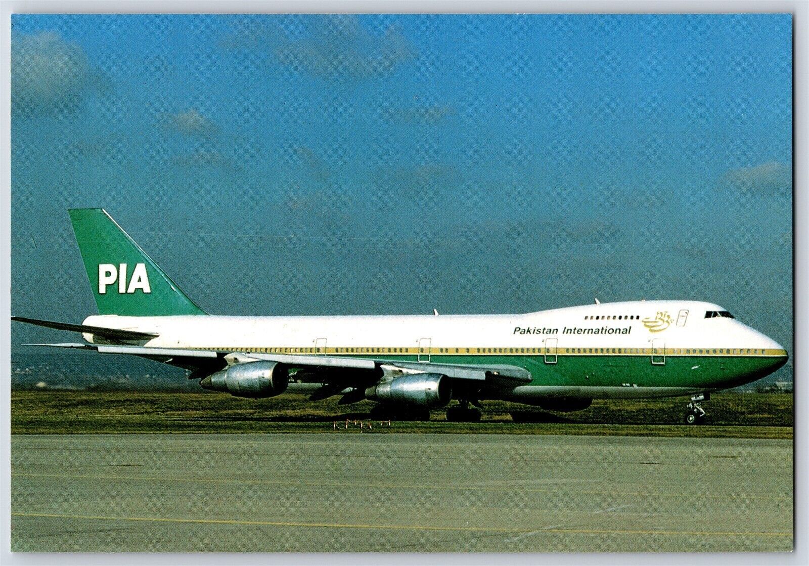 Airplane Postcard PIA Pakistan International Airlines Boeing 747 BO3 ...