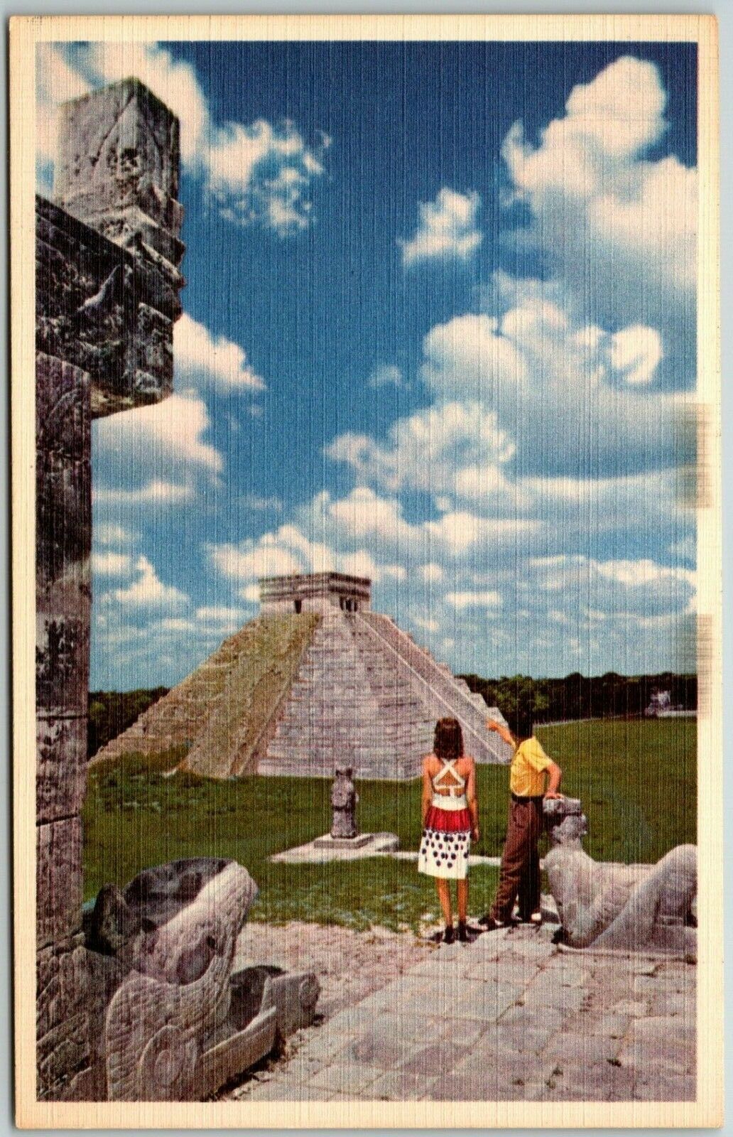 Mayan Pyramids of Chichen Itza, Yucatan, Mexico, Pan Am World Airways ...