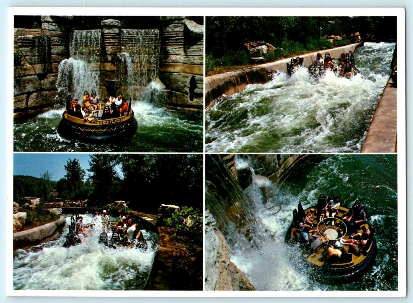 SIX FLAGS over MID AMERICA, MO~ Amusement Park THUNDER RIVER Ride 5"x7 ...