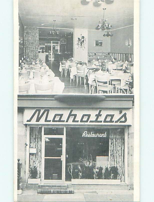 Unused 1940's MAHOTA'S RESTAURANT In Unknown Town v6388 | United States ...