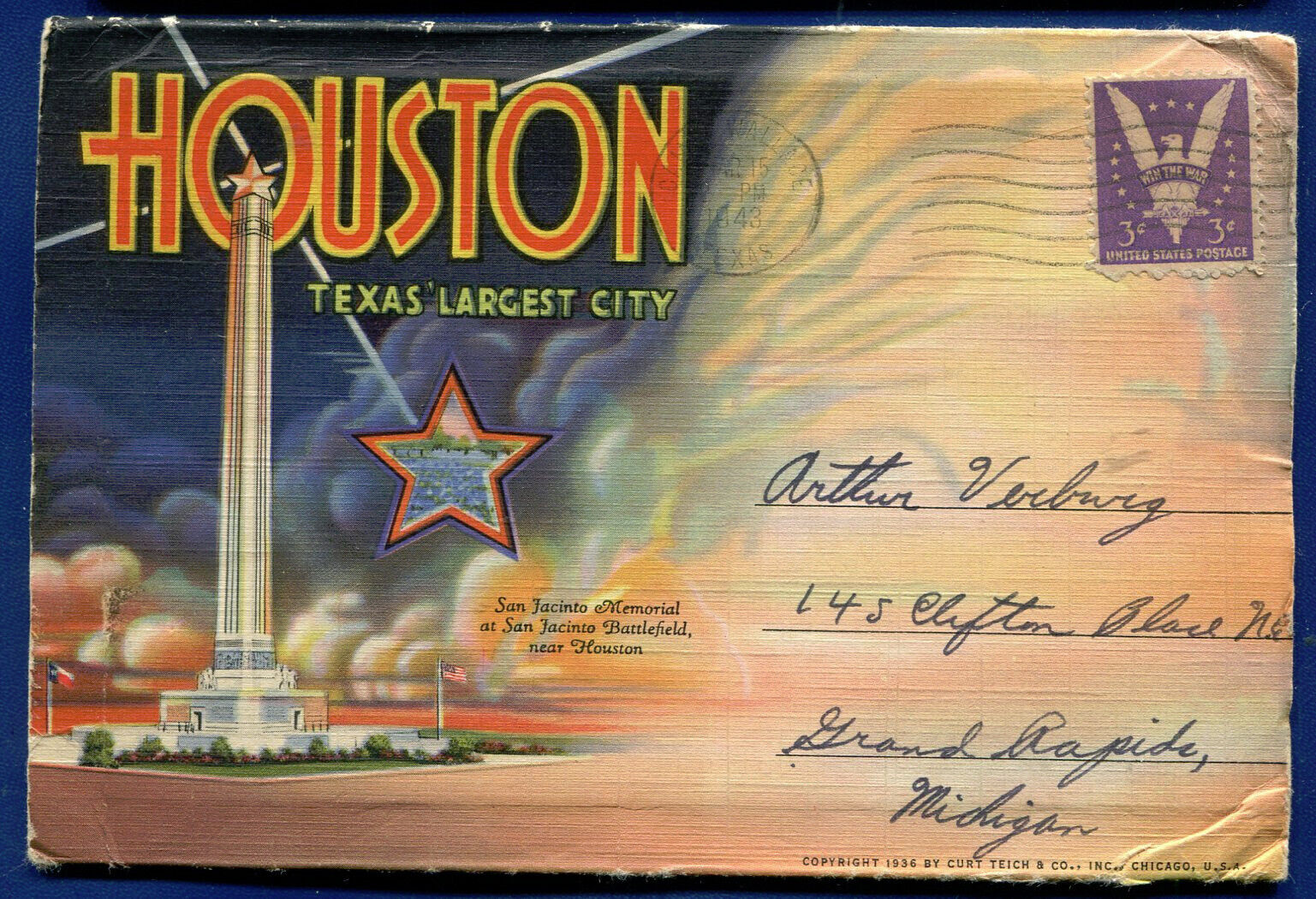 Houston Texas 1940s souvenir postcard folder PF230 | United States ...