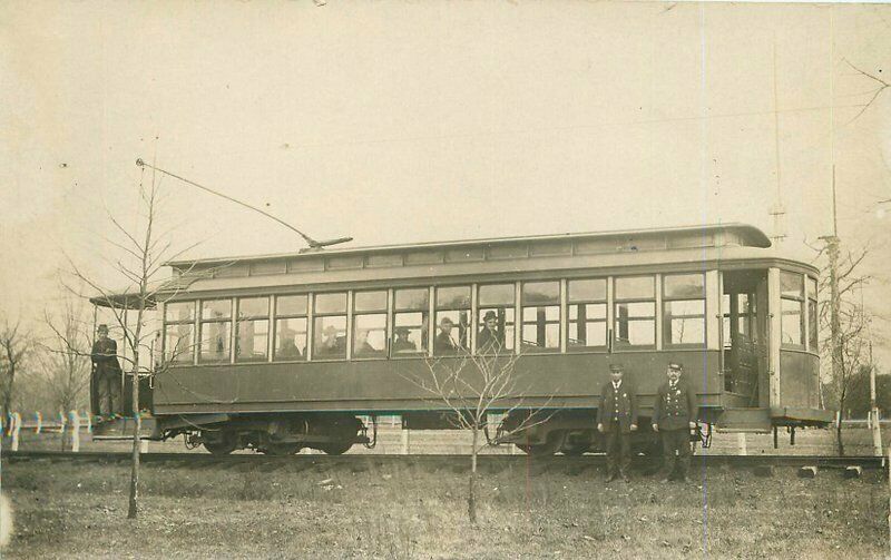 C-1910 Interurban Trolley Car Conductors RPPC Photo Postcard 21-4888 ...