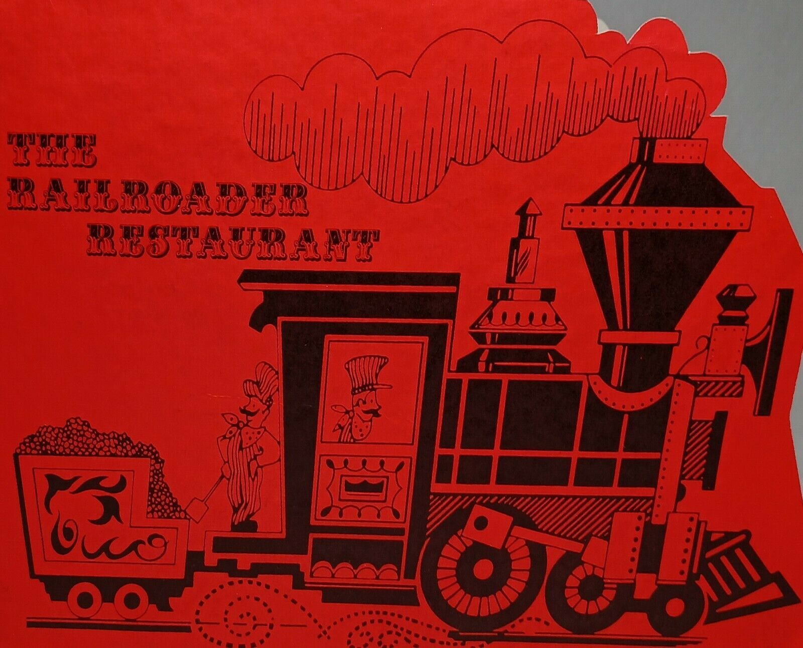 Vintage Menu 1969 The Railroader Restaurant Die cut | Ephemera - Menus ...