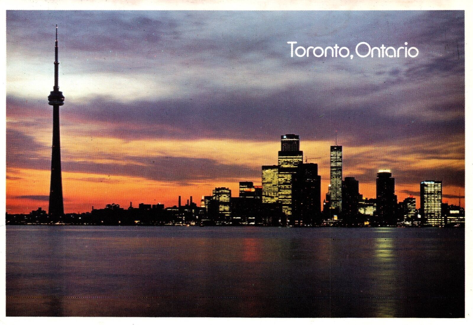 Continental Size Postcard Skyline View of Toronto Canada (Rear Water ...