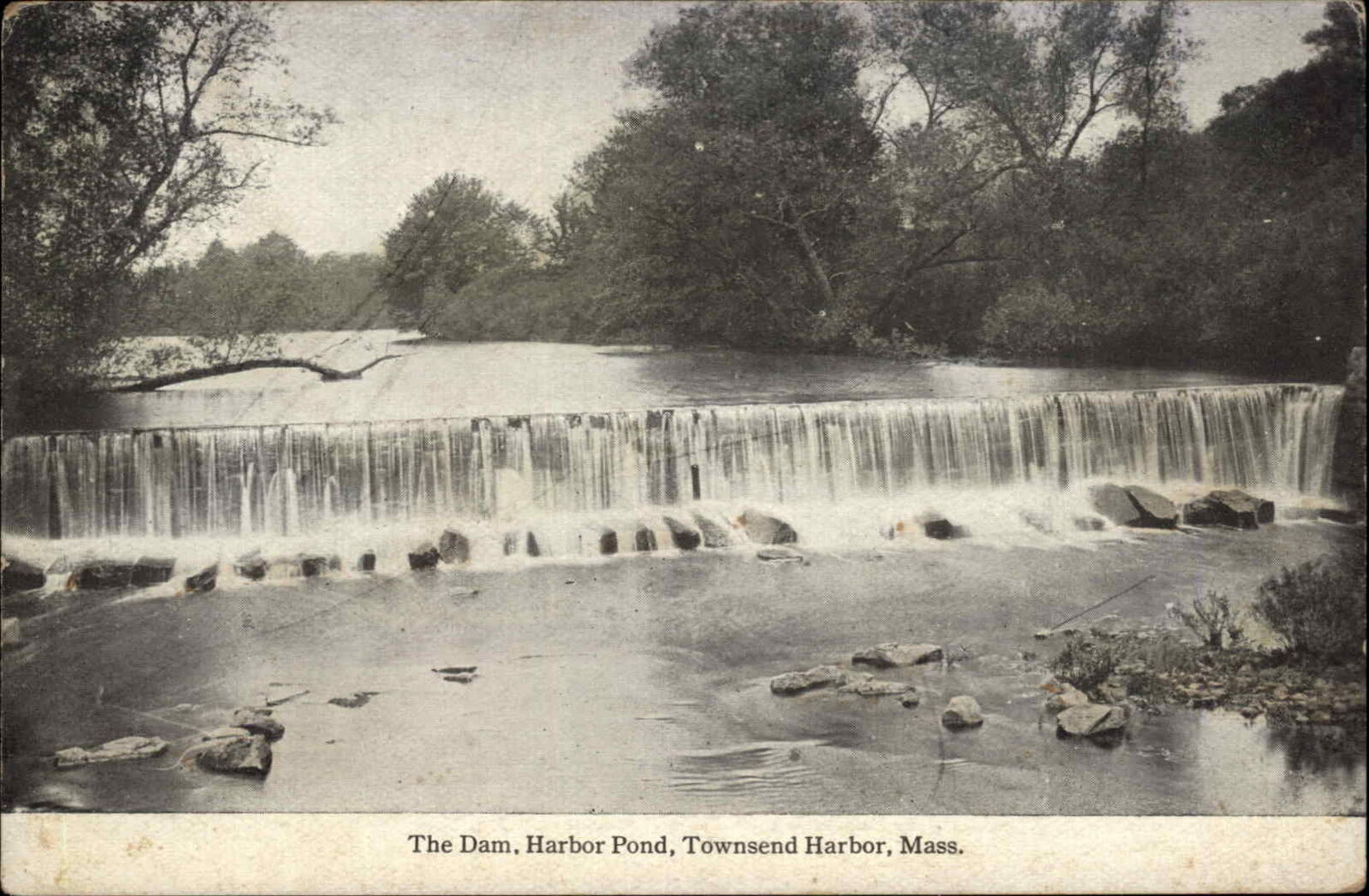 Townsend Harbor Massachusetts MA Harbor Pond Dam Frank W Swallow c1900s ...