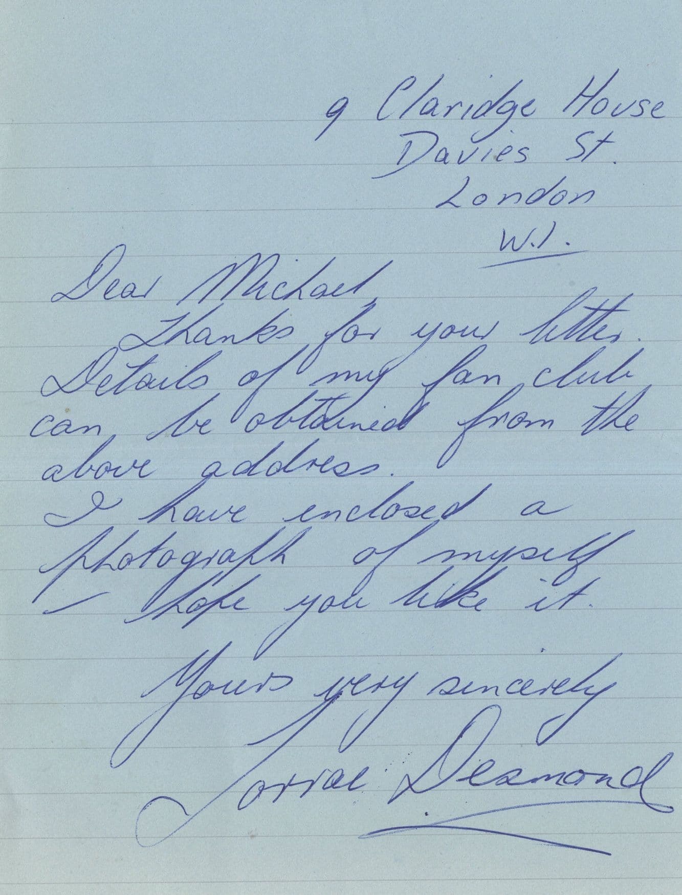 Lorrae Desmond WW2 Singer A Country Practice Old Hand Signed Letter ...