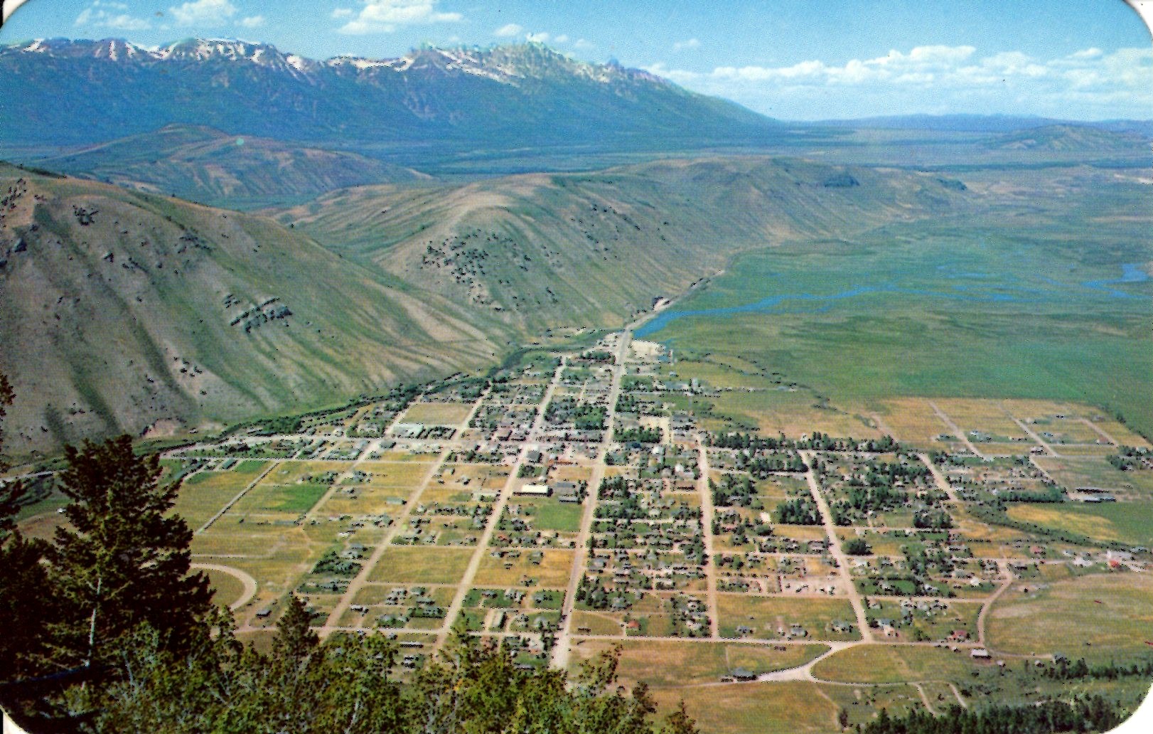 Jackson, Wyoming - Panorama view of Jackson - 6,209 elevation - c1950 ...