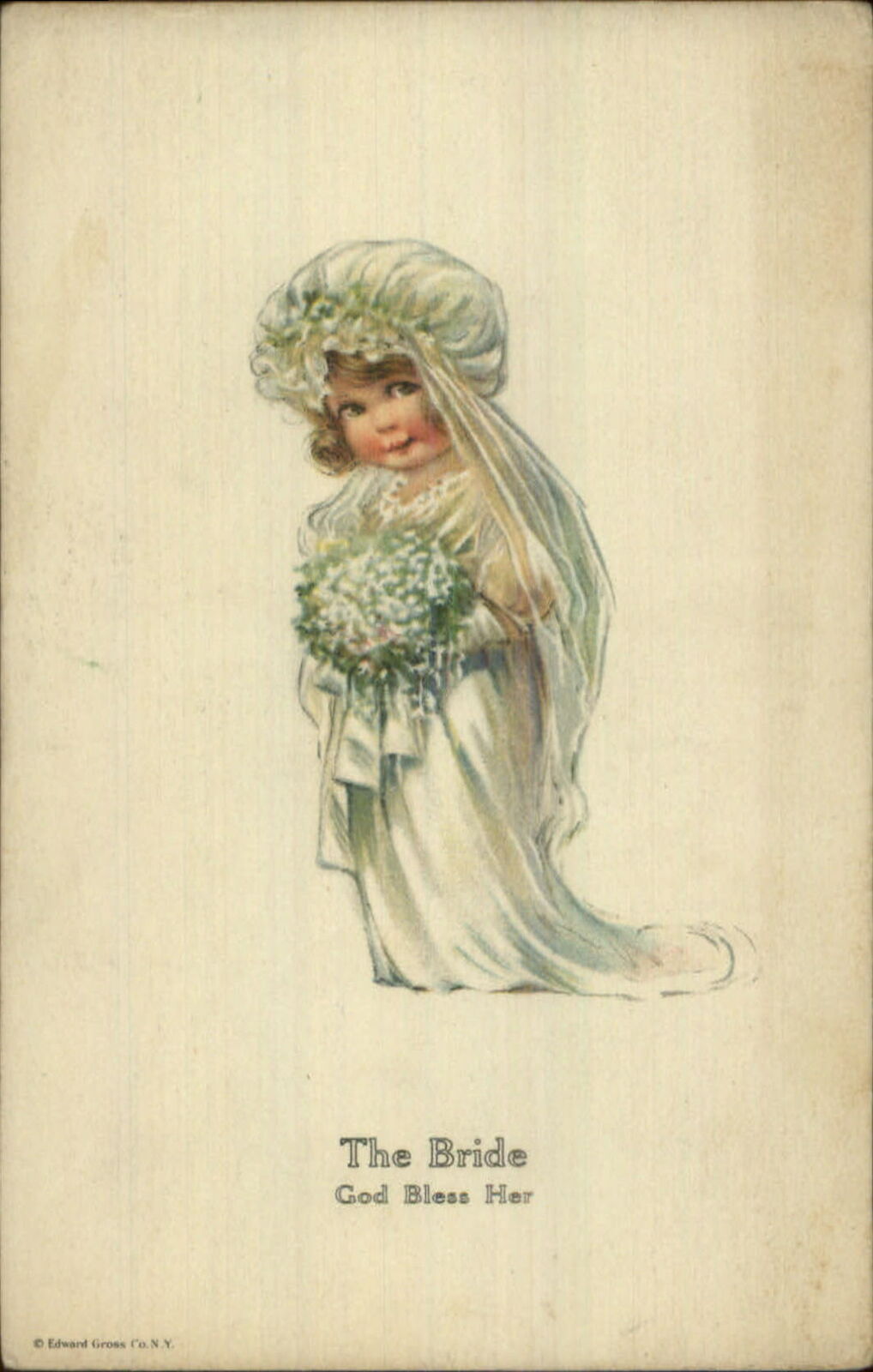 Charles Twelvetrees Little Girl Bride God Bless Her c1915 Postcard ...