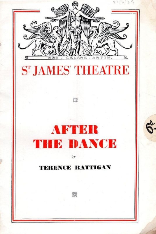 After The Dance St James Theatre Rare WW2 Terence Rattigan Old ...