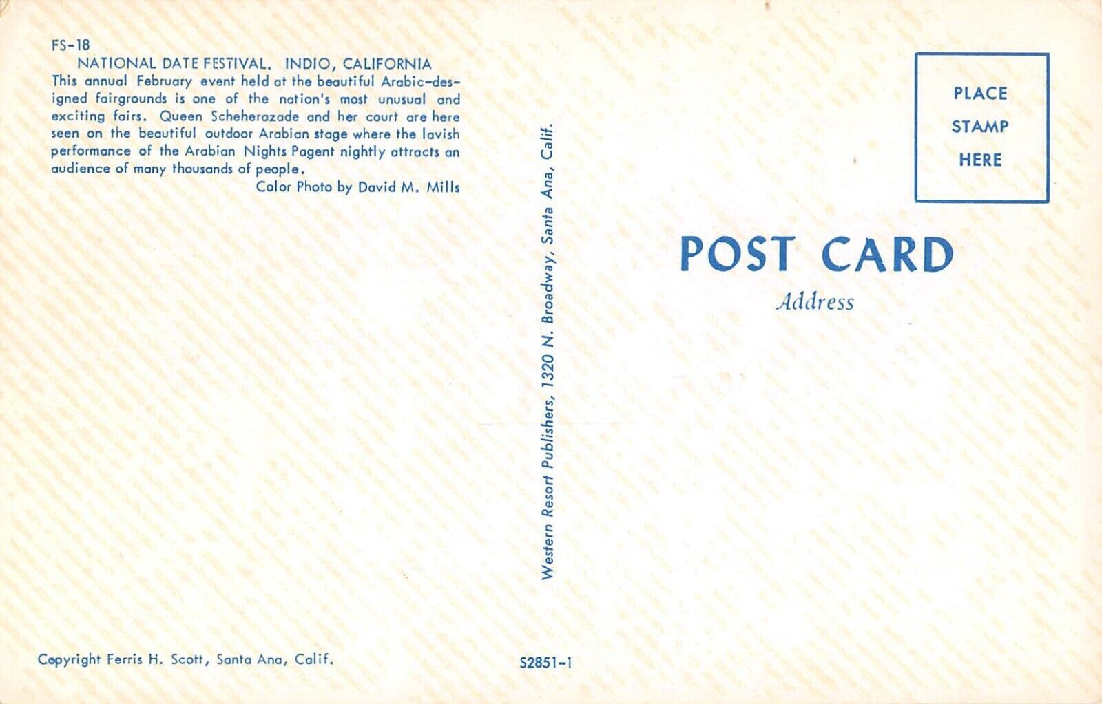 NATIONAL DATE FESTIVAL Indio, CA Arabian Nights Pageant c1950s Vintage ...