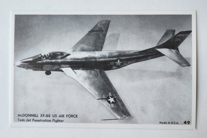 Fighter Jet McDonnell XF-88 Air Force Twin Jet Penetration Postcard ...