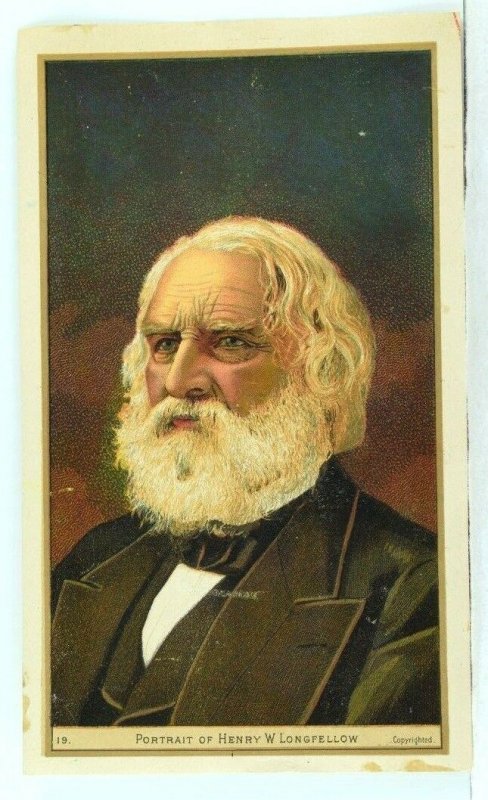 1870's-80's Portrait of Henry W. Longfellow Victorian Scrapbook Trade ...