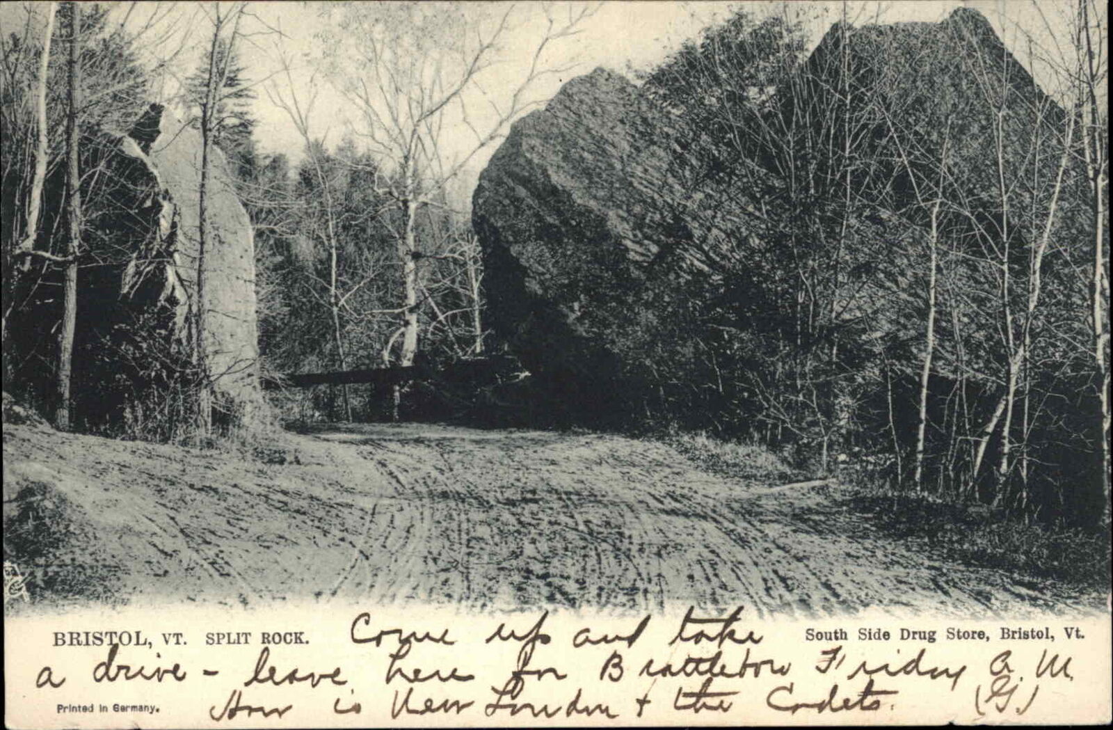 Bristol Vermont VT Split Rock Tuck c1910s Postcard | United States ...