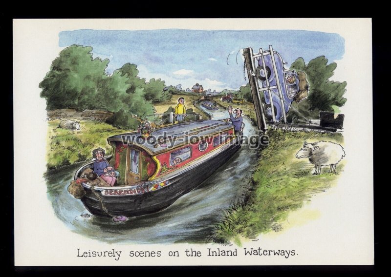 BES216 - Leisurely scenes on the inland waterways - Besley large comic ...