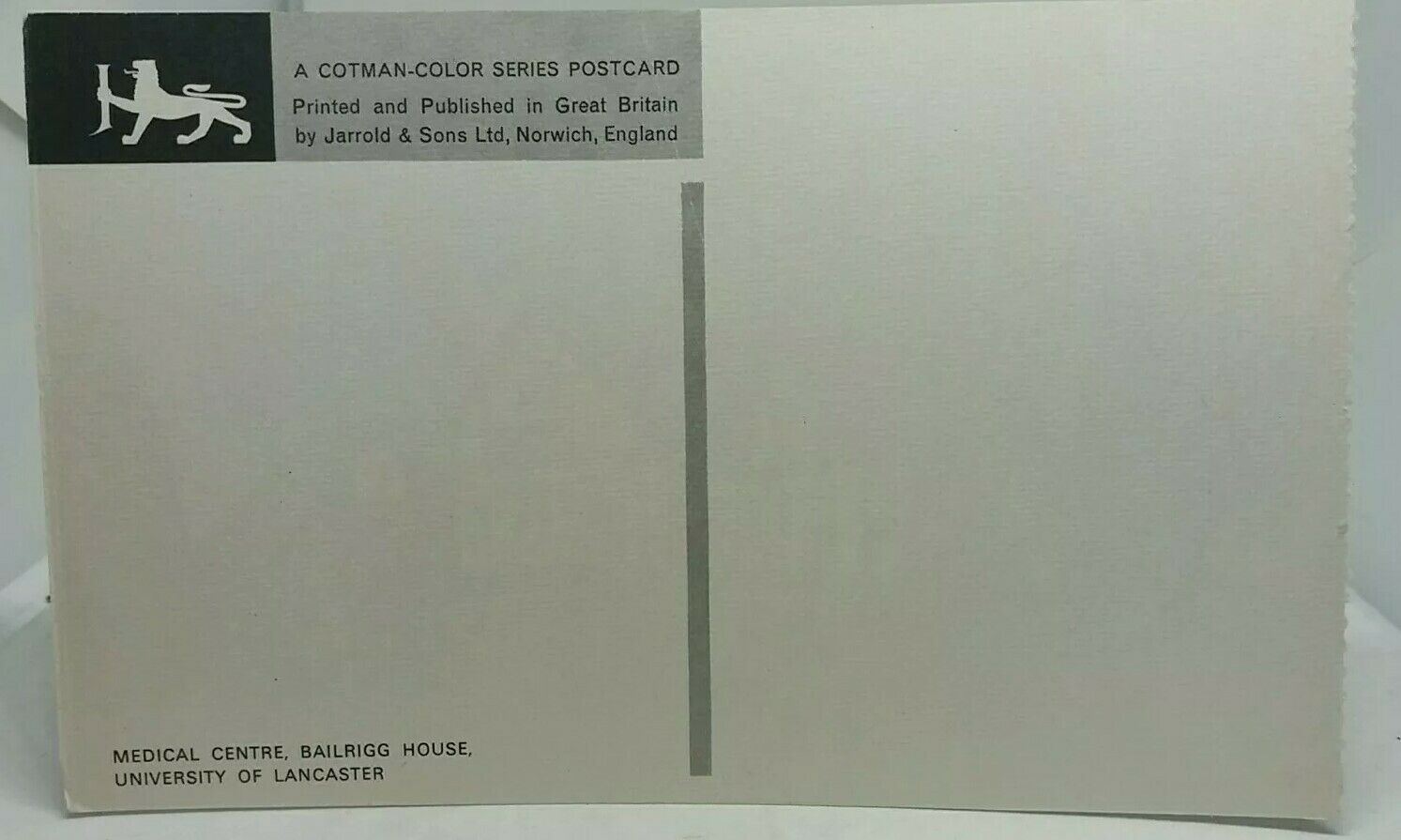 Vintage Postcard Medical Centre Bailrigg House University of Lancaster ...