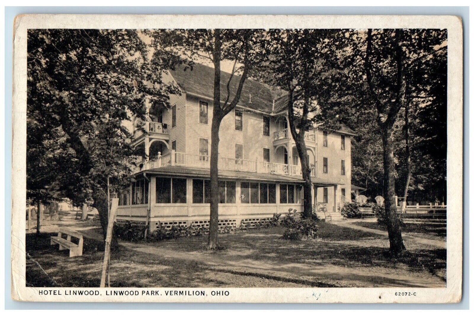 Vermilion Ohio Postcard Hotel Linwood Park Exterior View Building c1940 ...