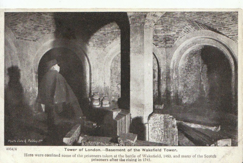 London Postcard - Tower of London - Basement of The Wakefield Tower ...