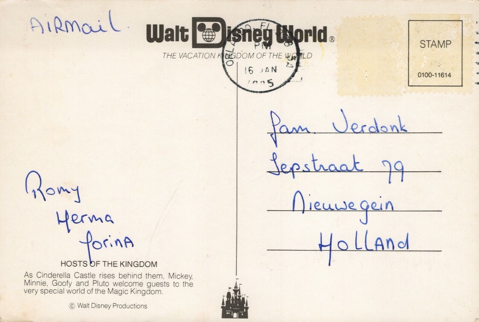 Walt Disney World Hosts Of The Kingdom Cinderella Castle Vintage ...