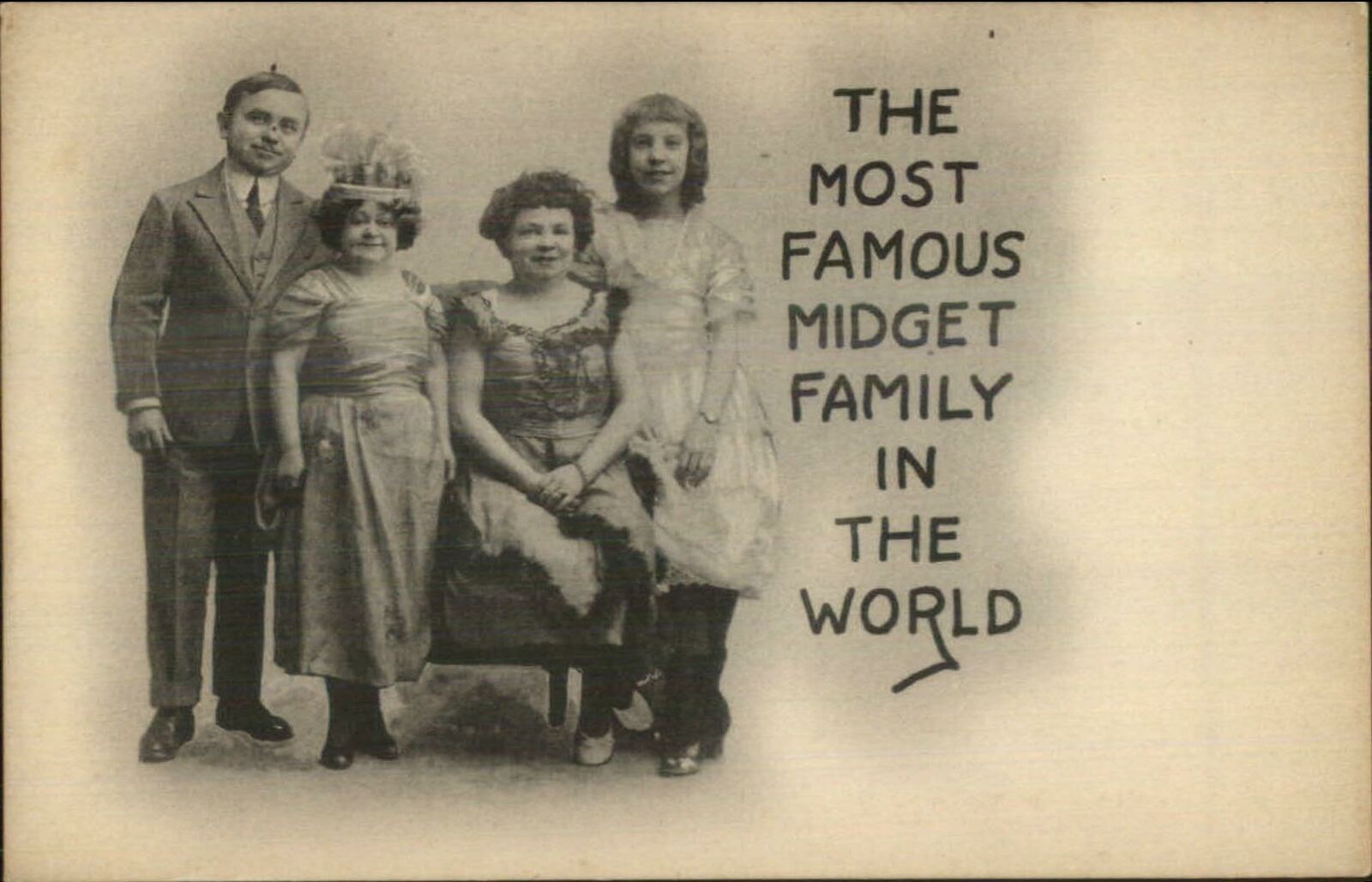 Circus Most Famous Midget Family in World Little People Dwarfs Postcard ...