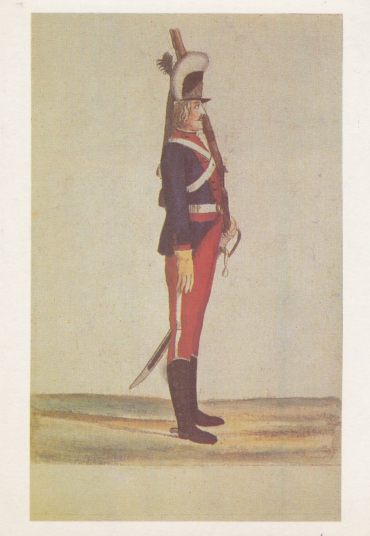 Russian Military Army Unidentified Uniform 1700s 10 Soviet Postcard ...