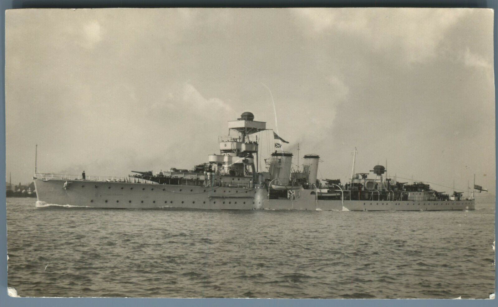 HMS Coventry Cruiser WWII Royal Navy Original Real Photo RPPC A8 ...