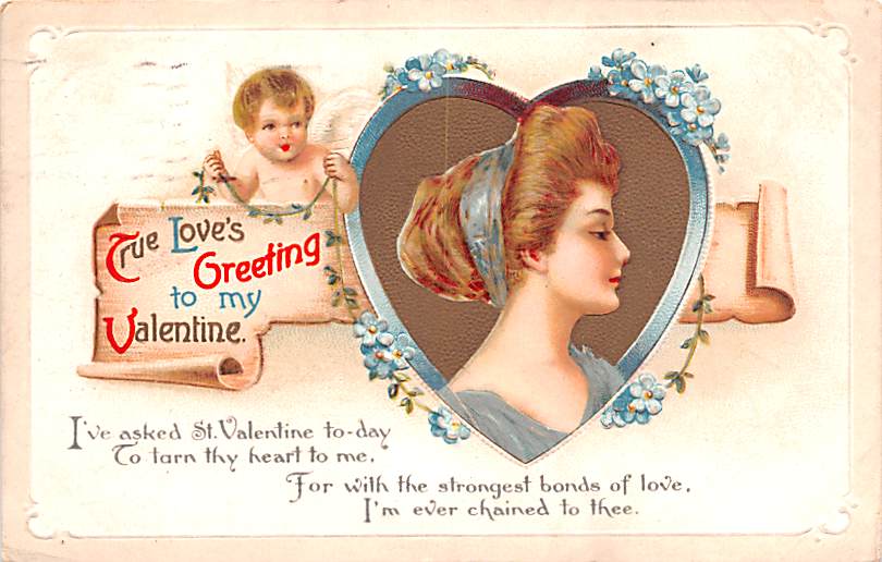 Artist Ellen Clapsaddle Valentines Day 1913 postal marking on front ...