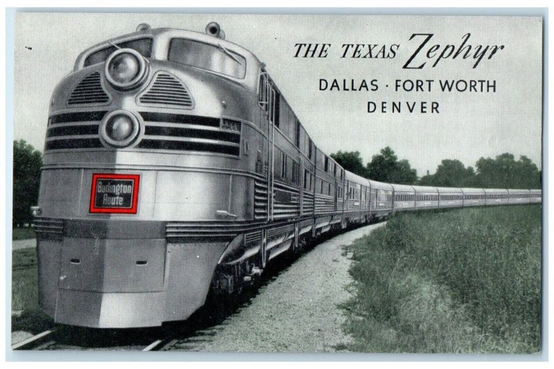 The Texas Of Zephyr Dallas Forth Worth Denver Colorado Southern Railway ...