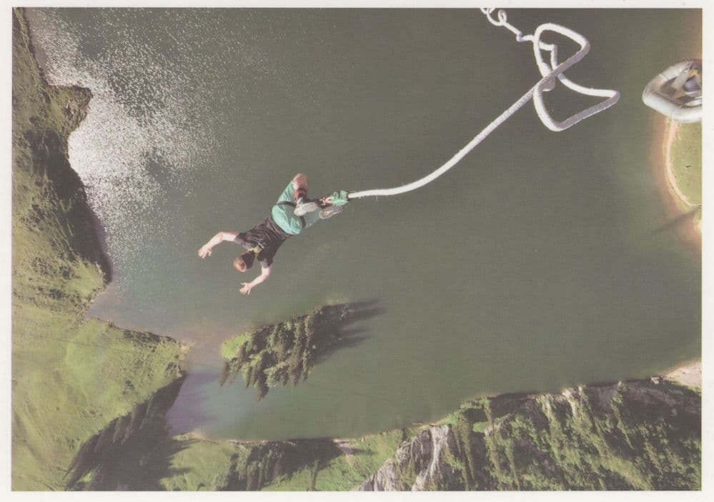 Bungee Death Jump German Sports Vertigo Mountain Postcard | Topics ...