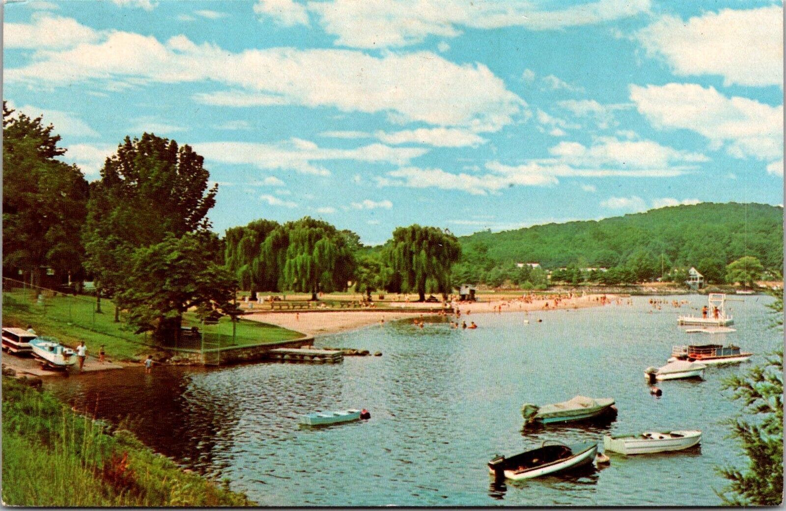 Danbury Town Park, Cove and Boat Ramp Lake Candlewood CT Vintage ...